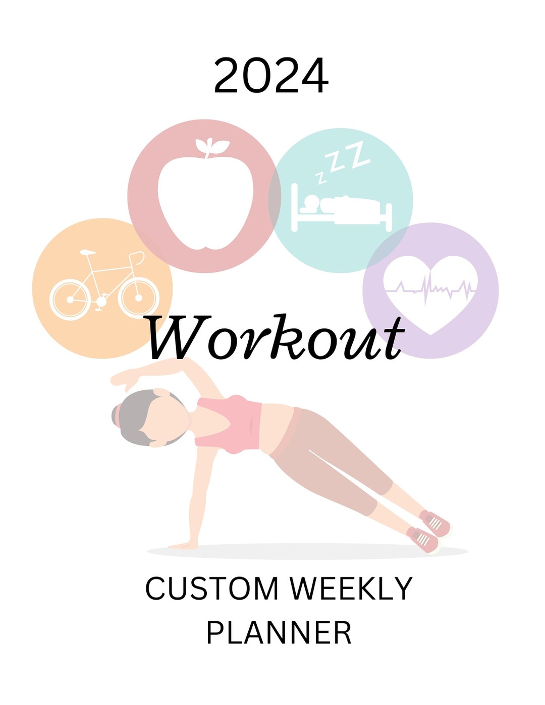 Workout Custom Weekly Planner- Start ANY Week - Etsy
