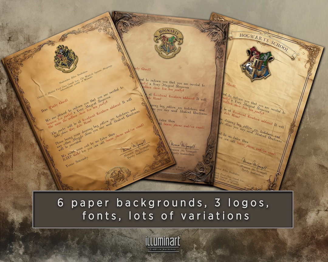 Harry Potter Editable Birthday Party Bundle, Hogwarts Invitation ...