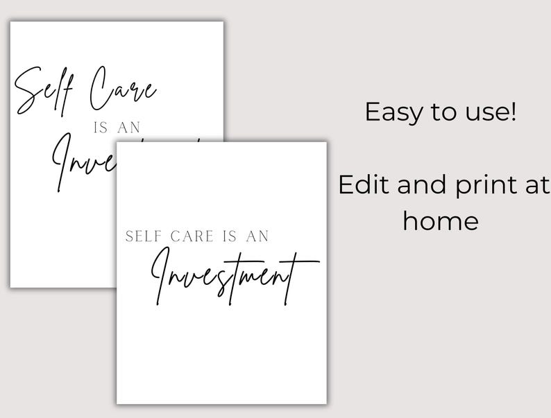 Self Care Sign, Printable Template Med Spa Sign, Beauty Sign, Business ...