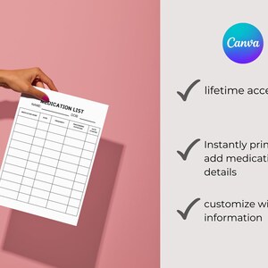 Medication Log Printable, Medication Tracker, Medication Intake ...