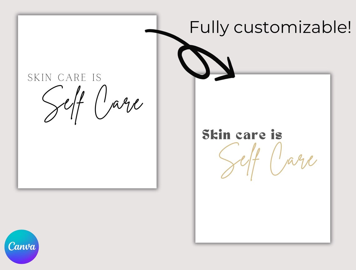Skin Care Sign, Printable Template Med Spa Sign, Beauty Sign, Business ...