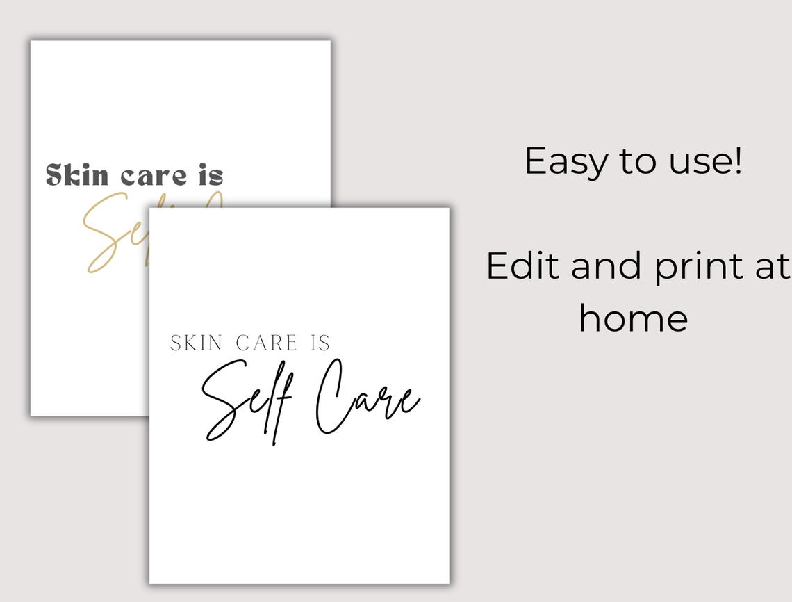 Skin Care Sign, Printable Template Med Spa Sign, Beauty Sign, Business ...