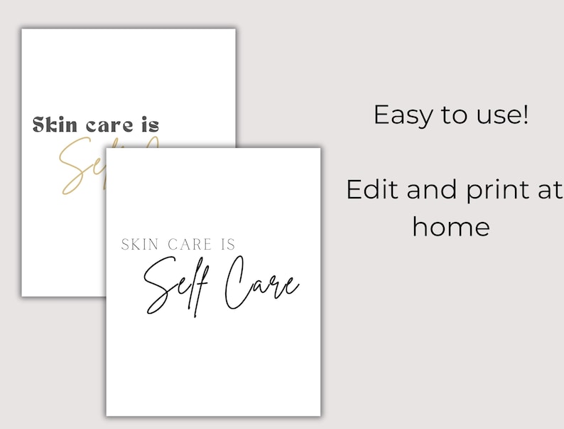 Skin Care Sign, Printable Template Med Spa Sign, Beauty Sign, Business ...