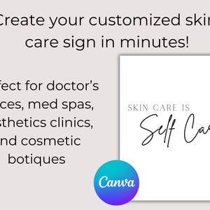 Skin Care Sign, Printable Template Med Spa Sign, Beauty Sign, Business ...