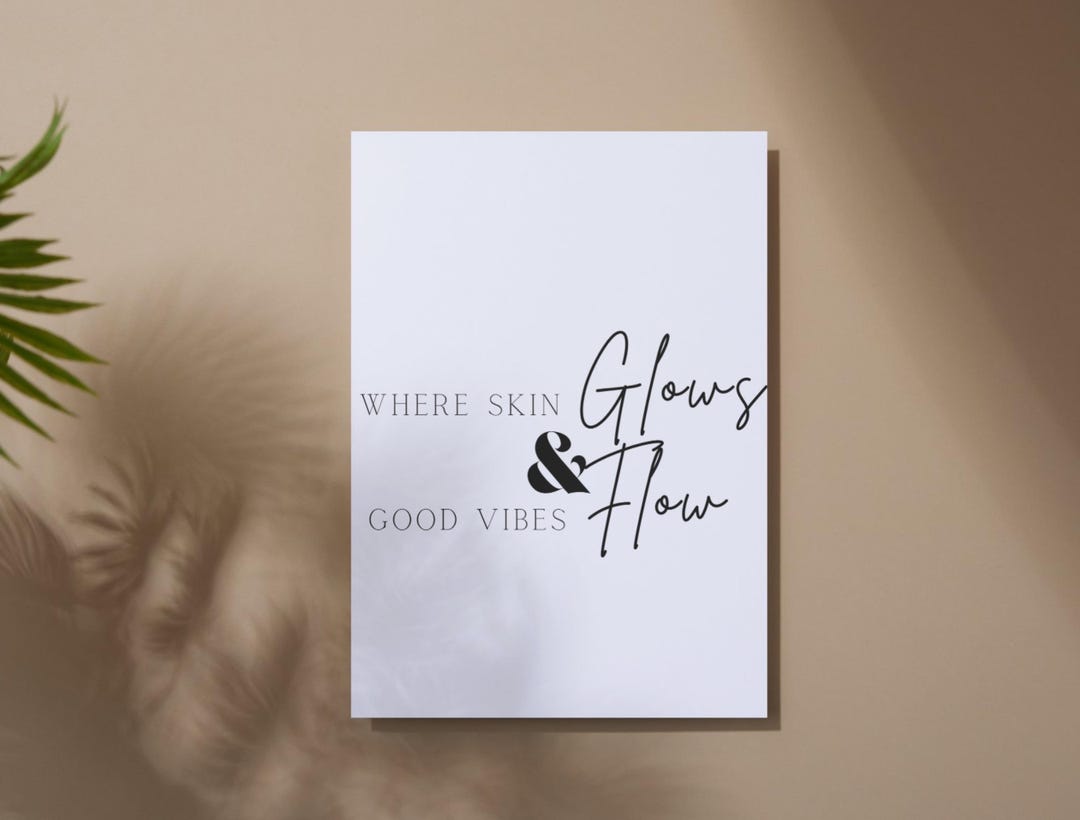 Glowing Skin Sign, Printable Template Med Spa Sign, Beauty Sign ...