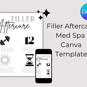 Filler Aftercare Sign, Printable Template Med Spa Sign, Beauty Sign ...