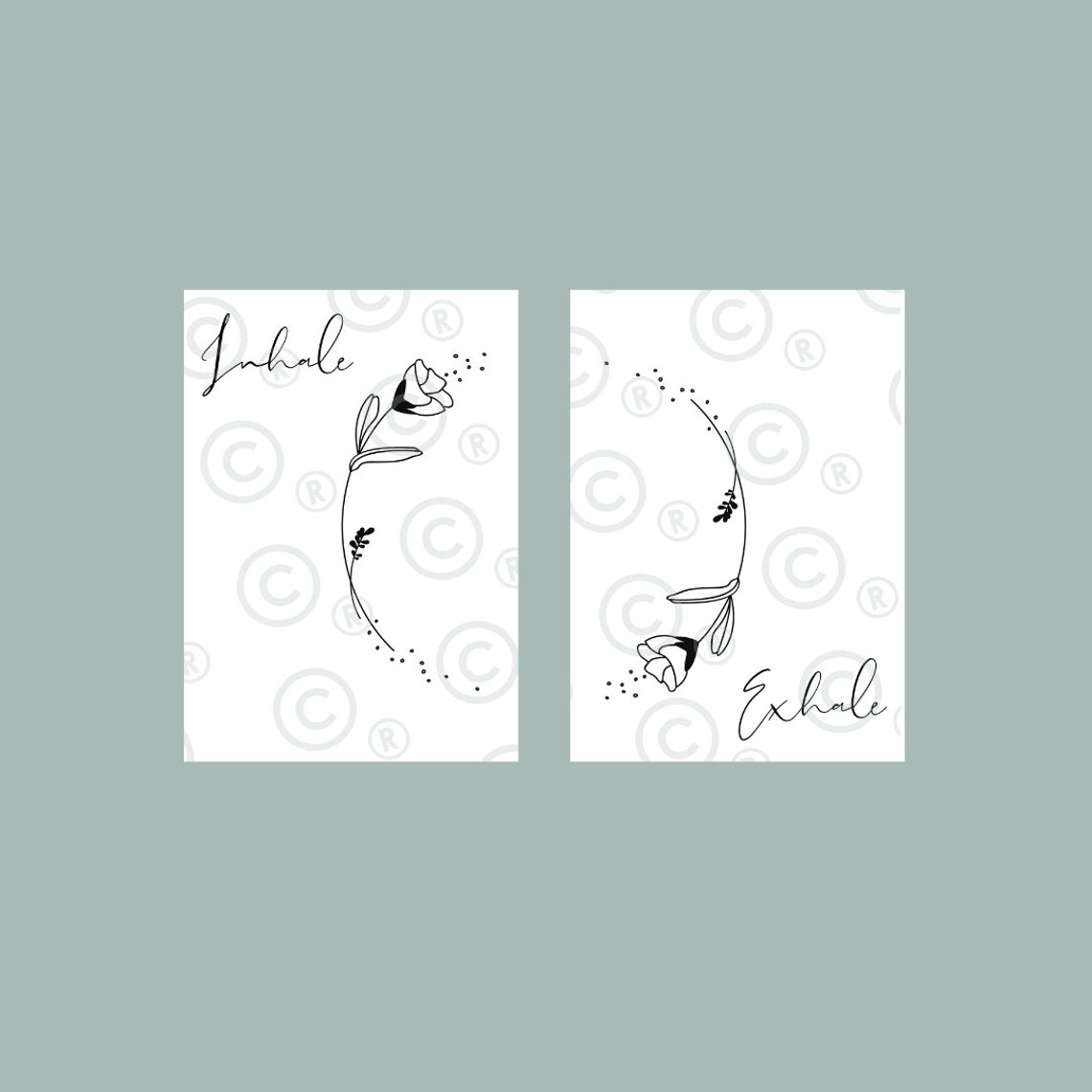 Inhale Exhale Wall Decor Print | Digital Download | Therapy Clinic ...