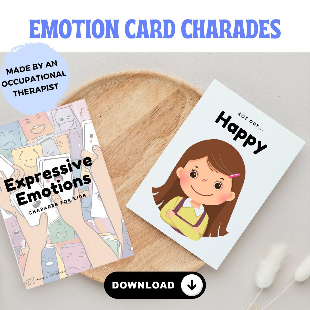 EMOTION CHARADE CARDS for Children | Digital Download | Laminate and ...