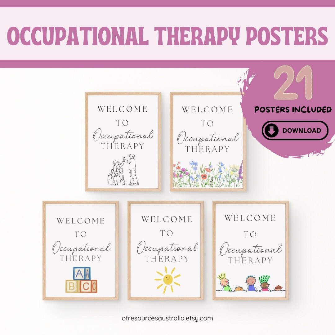 21 X OT Posters Occupational Therapy Clinic/office Decor Wall Print Pdf ...