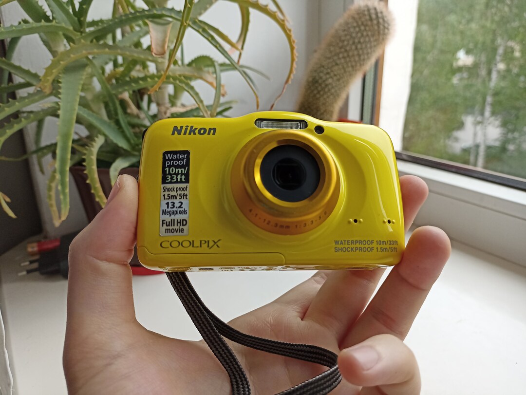 Buy RARE Yellow Nikon Coolpix S32 Waterproof 13.2MP Digital Compact ...