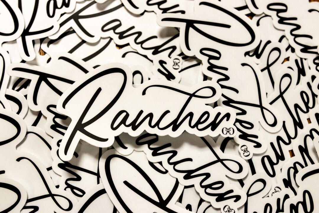 Vinyl Waterproof Rancher Sticker, Durable Western Cowboy Design, Put on ...