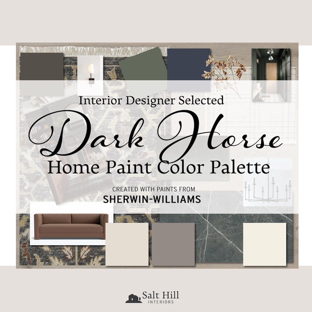 Sherwin Williams Paint Palette|dark Horse|interior Design|whole House ...