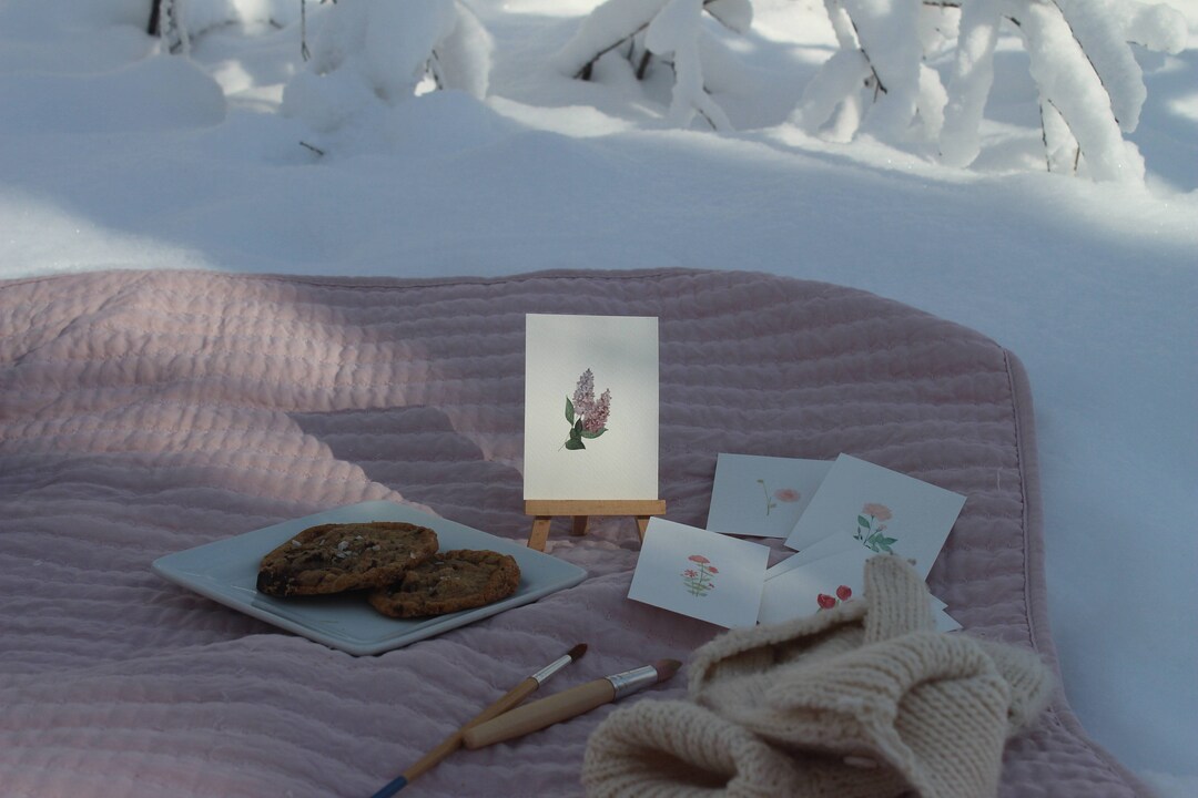 Mini Flower Art Print, 3x4" Print, Pretty Garden Flowers, Floral Room ...