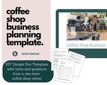 Coffee Shop Business Planning Template L Editable Google Doc Template L ...