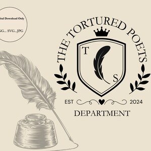 The Tortured Poets Department Crest SVG and PNG - Etsy