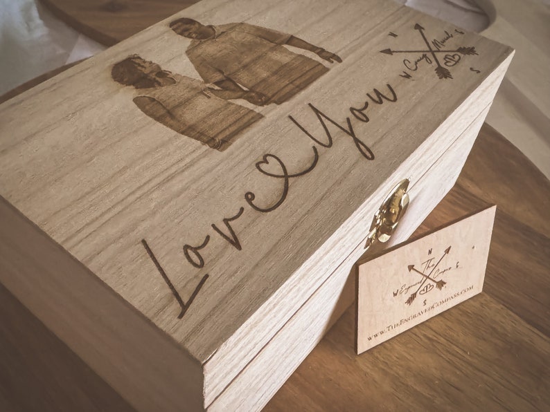 Custom Wooden Couples Memory Box | Gift for Couple | Bridal Shower ...