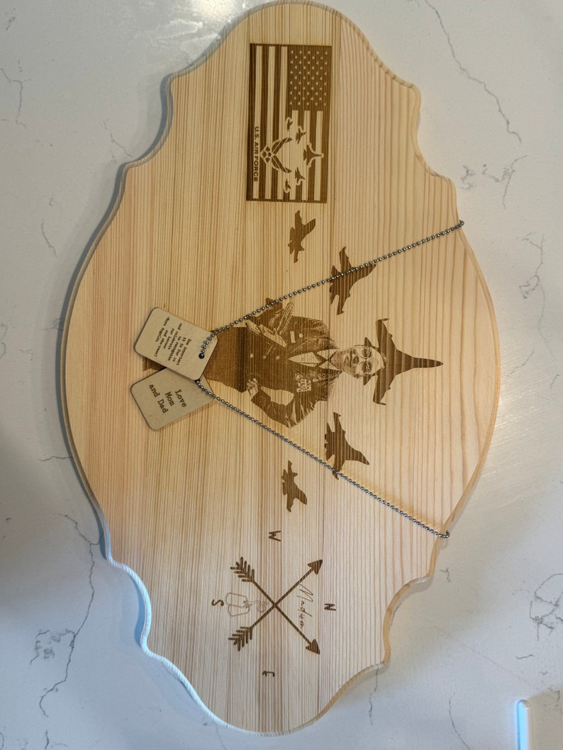 Personalized Wood Engraved Military Wall Plaques, Army, Navy, Coast ...