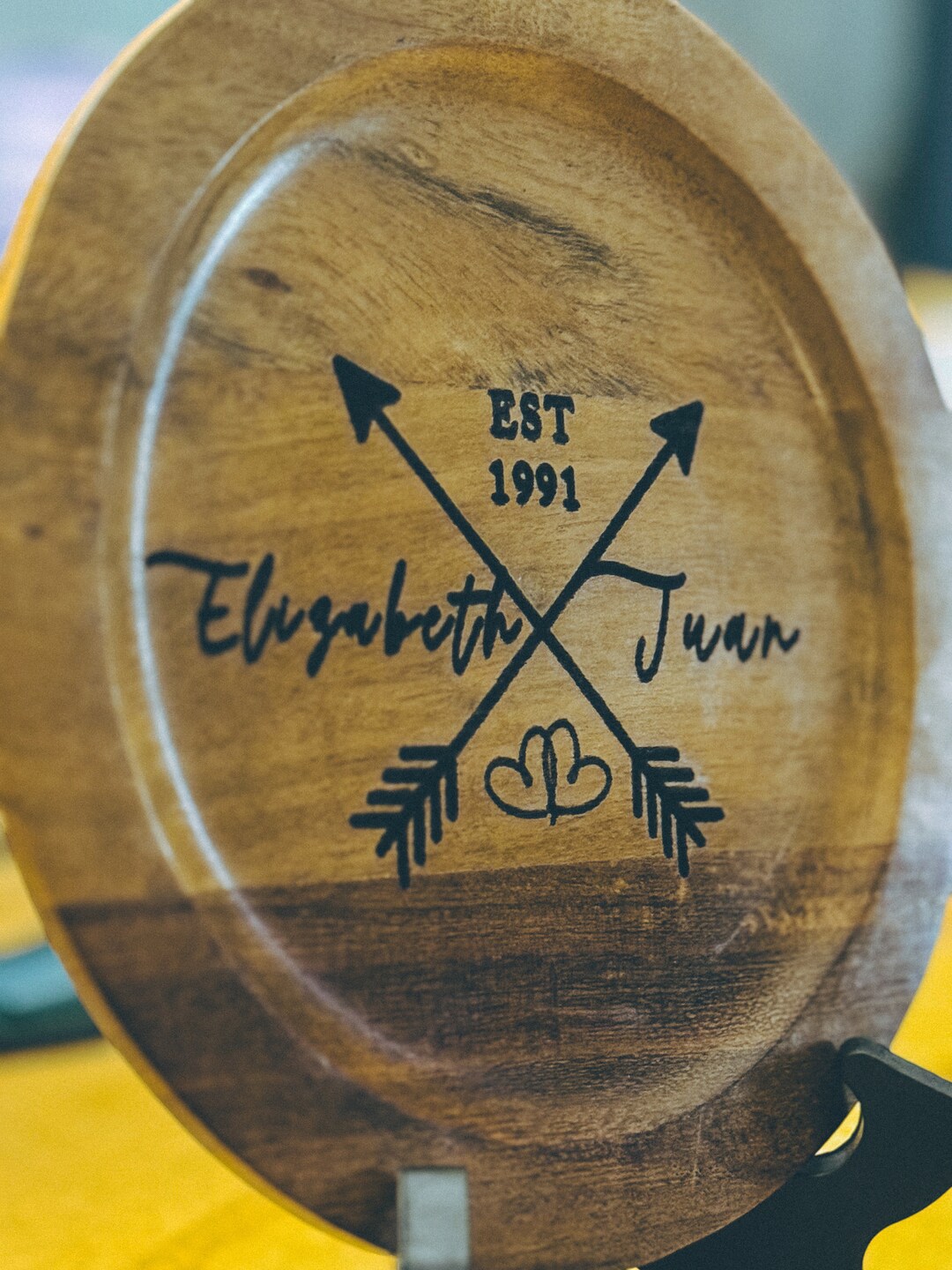 Custom Wood Plate | Personalized Plate | Gift for Couple | Bridal ...