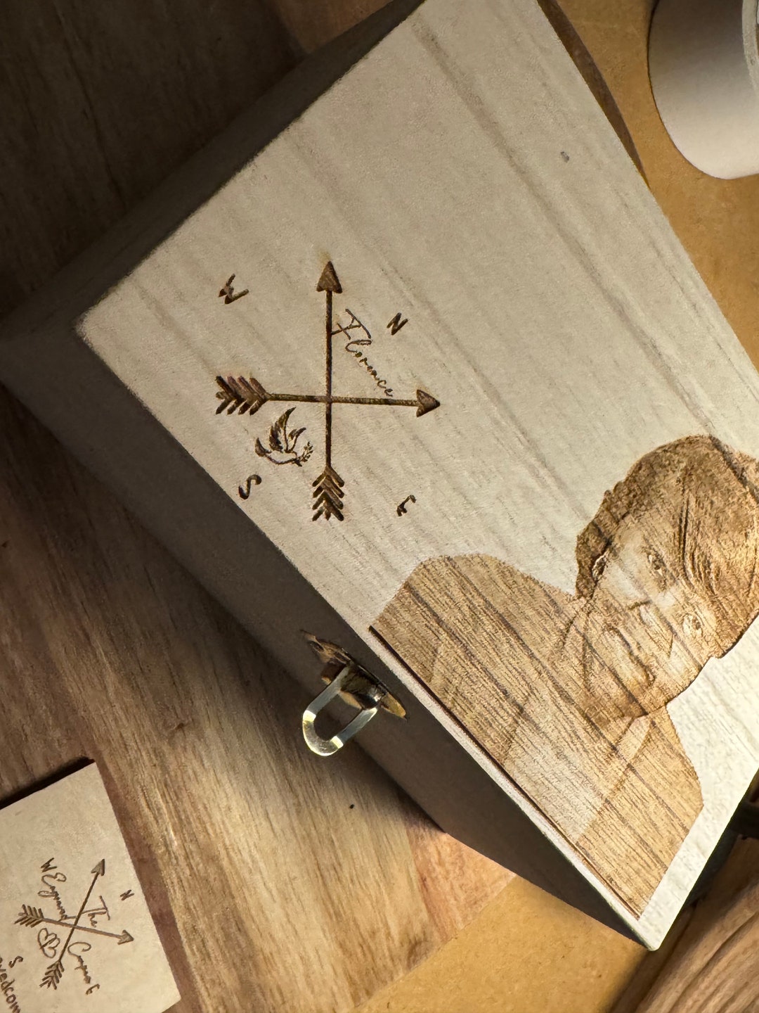 Custom Wooden Memorial Gift Box in Loving Memory Memorial Wood Box ...