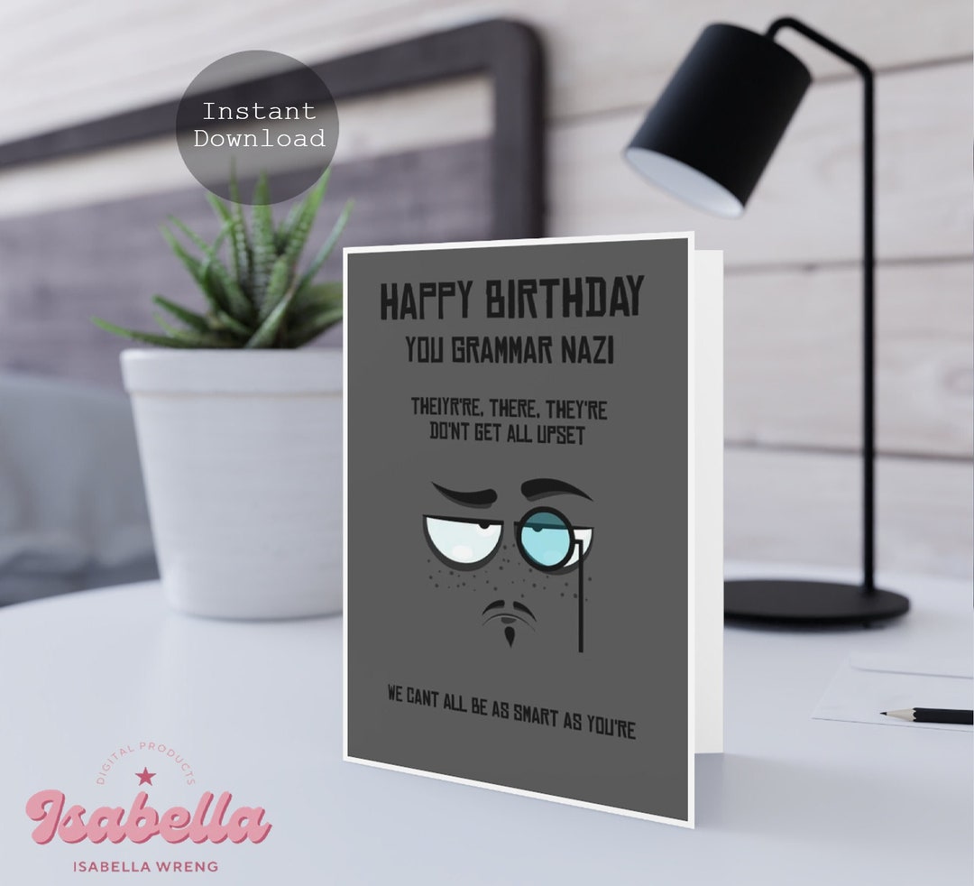 Printable Funny Bday Card, Printable Birthday Cards, Digital Birthday ...