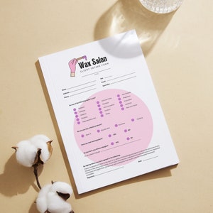 Editable Waxing Intake Form, DIY Client Form Template Design, Wax ...