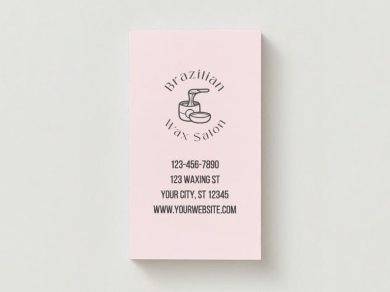 Editable Brazilian Wax Aftercare Cards, DIY Business Card Template ...