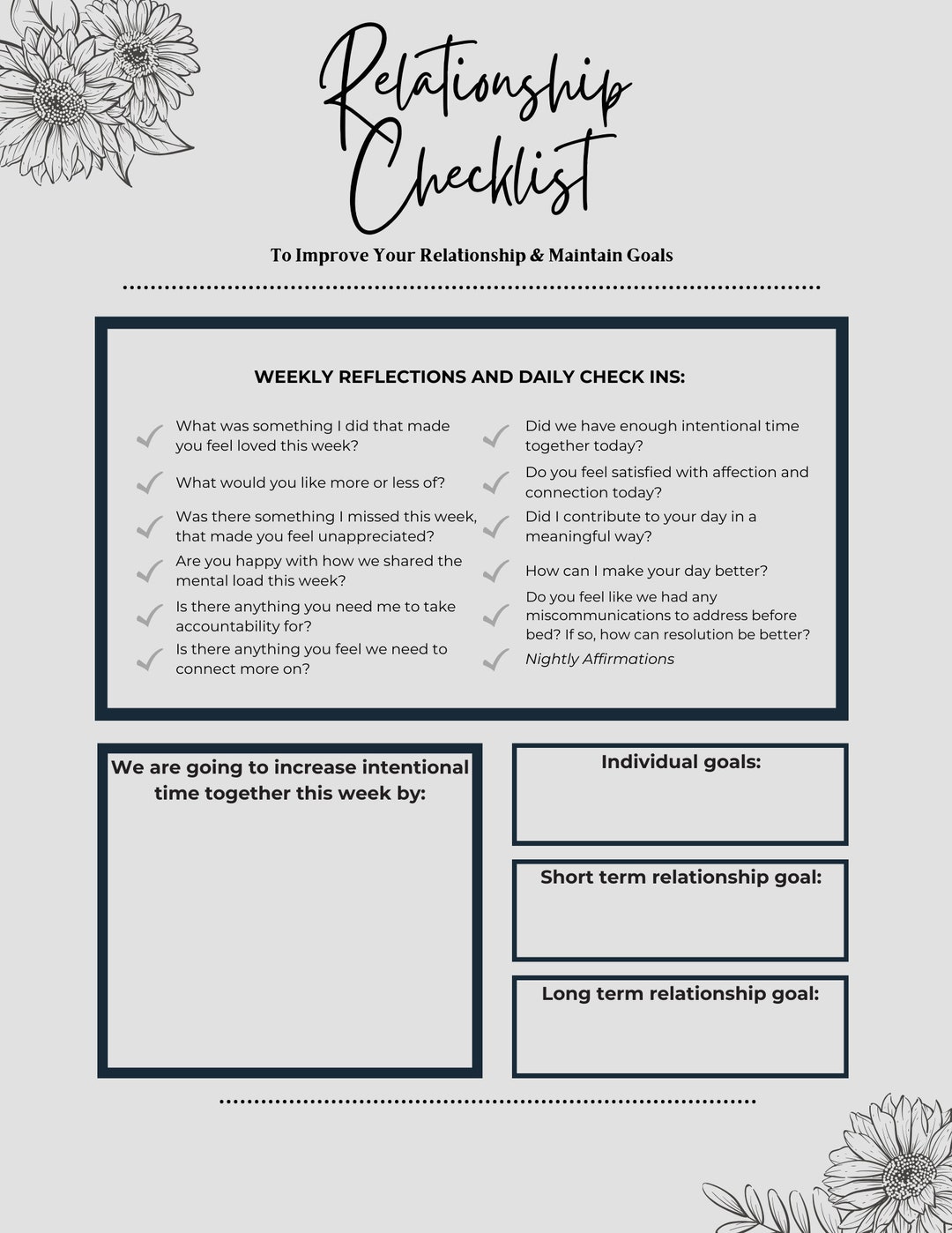 Relationship Checklist: Maintaining Healthy Relationships Through ...