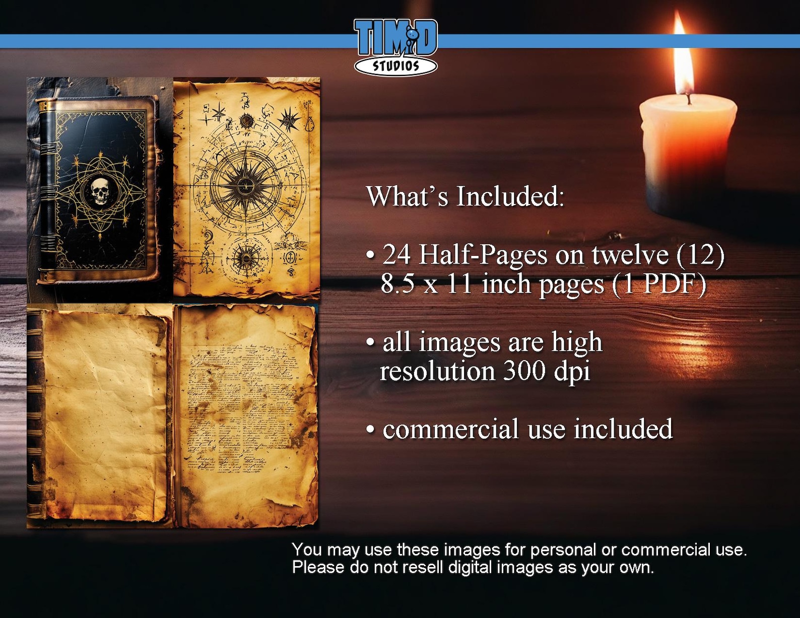 Creepy Grimoire Pages: Gothic Horror Junk Journal Kit (digital Download ...