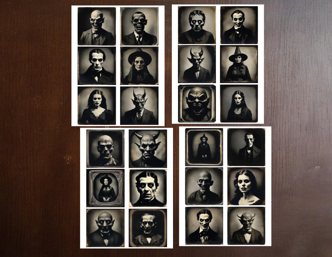 Vintage Halloween Horror Portraits: Creepy Gothic Pictures (digital ...