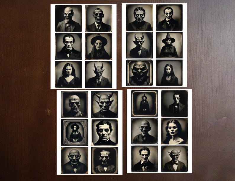 Vintage Halloween Horror Portraits: Creepy Gothic Pictures (digital ...