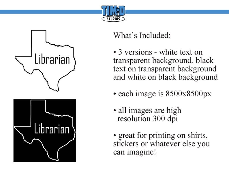 Texas Librarian Printable PNG Digital Download Shirt Sticker Design ...