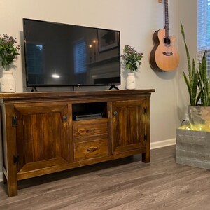 Entertainment Console/media Table Plans, Farmhouse Style Woodworking ...