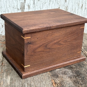 Cremation Urn for Human Remains, Solid Walnut Wood - Etsy
