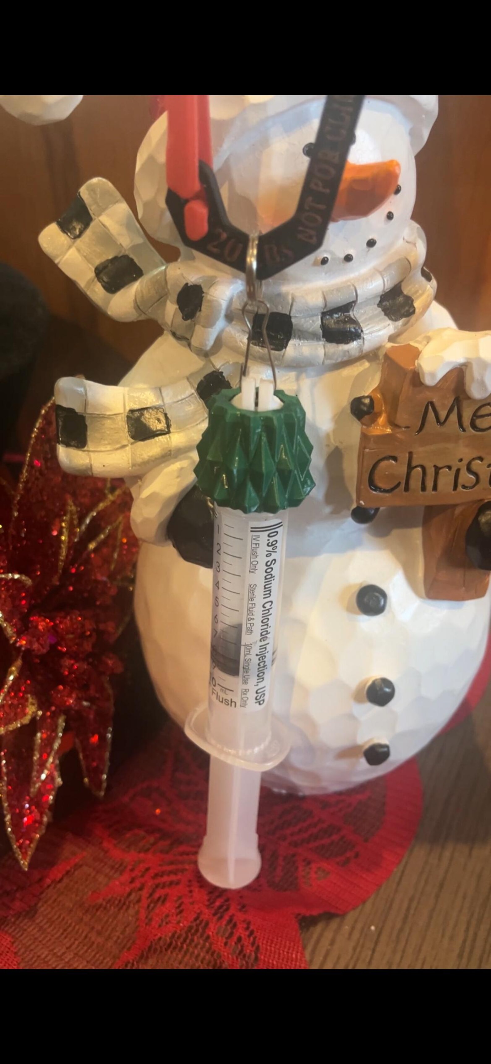 Christmas Med Clip Syringe Holder (nurse, Paramedic, EMT, Healthcare ...