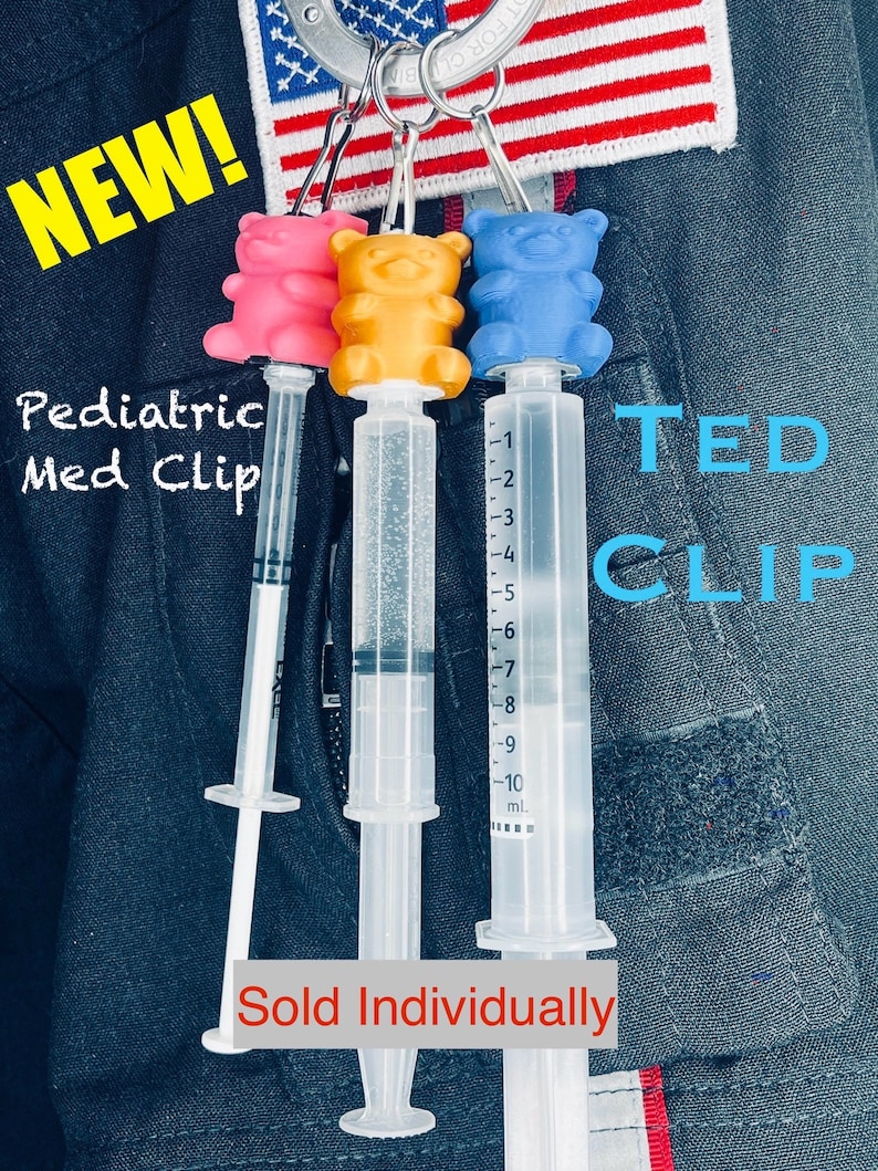 Pediatric Med Clip Syringe Holder TED CLIP (nurse, Paramedic, EMT ...