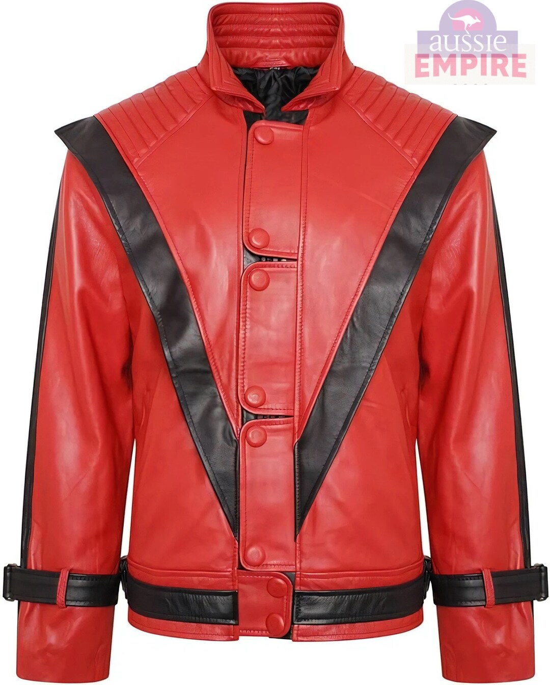 Michael Jackson Genuine Leather Jacket Celebrity Replica Michael Jackson Red Beat It Jacket - Etsy