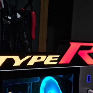 3D Printed Honda Civic Type R Dimmable Desk LED Light Box - Etsy