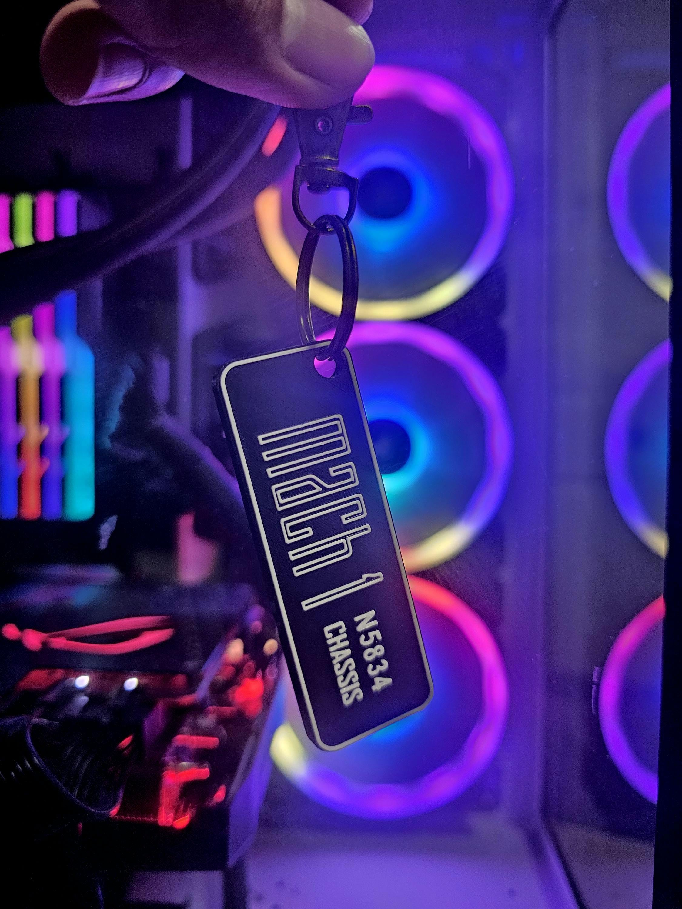 MACH 1 Custom Badge Key Chain 3d Printed - Etsy