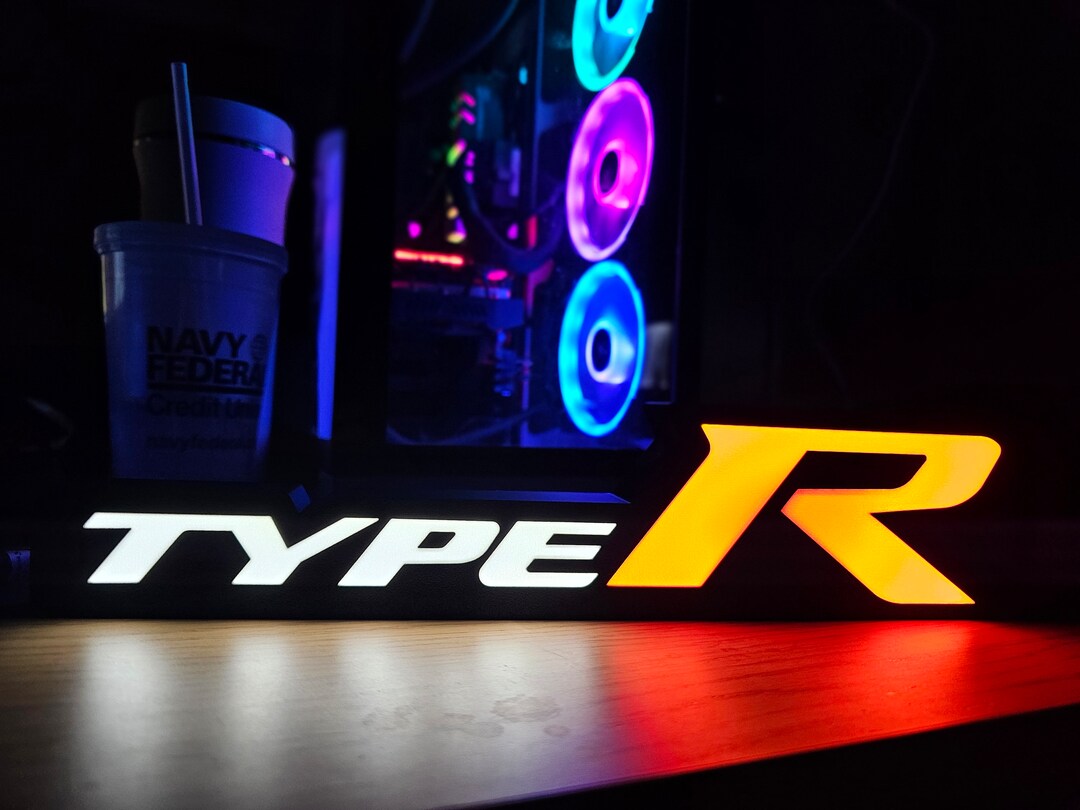 3D Printed Honda Civic Type R Dimmable Desk LED Light Box - Etsy