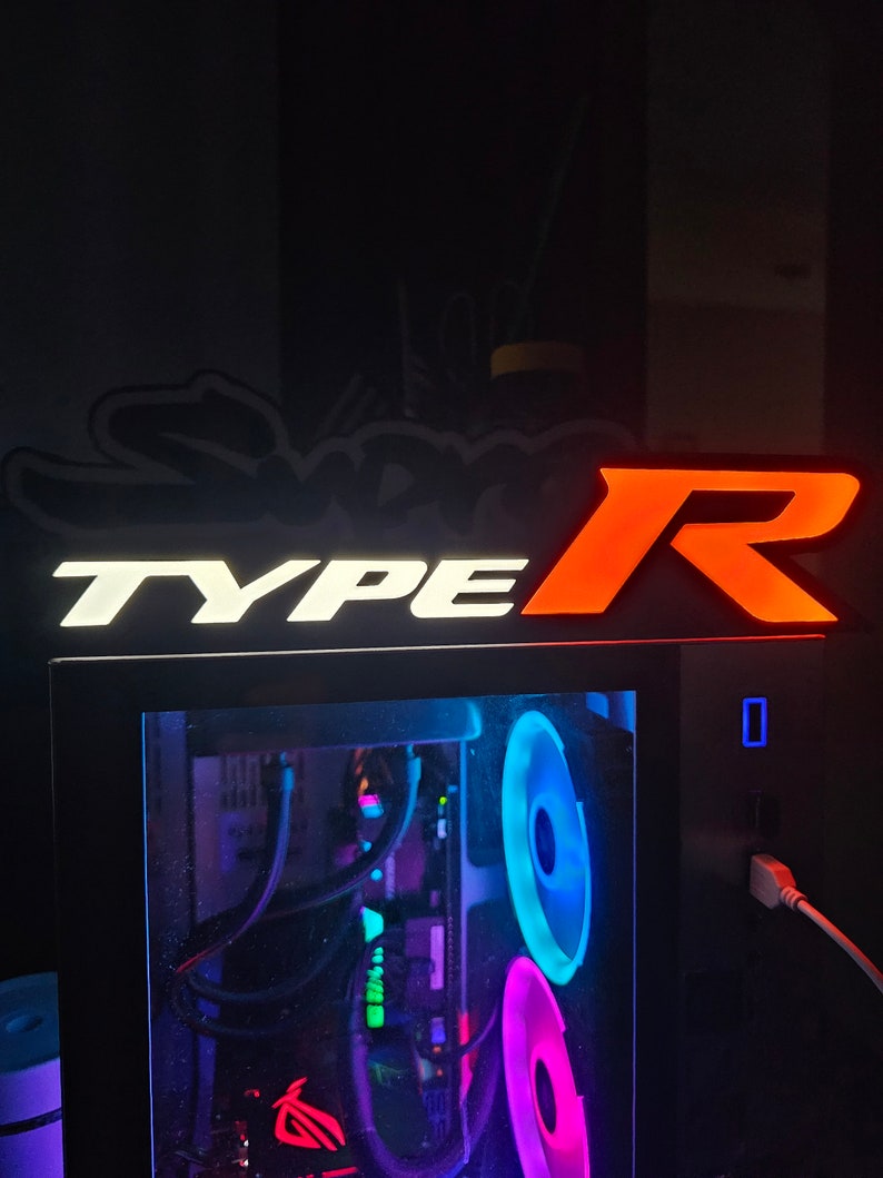 3D Printed Honda Civic Type R Desk LED Light Box - Etsy