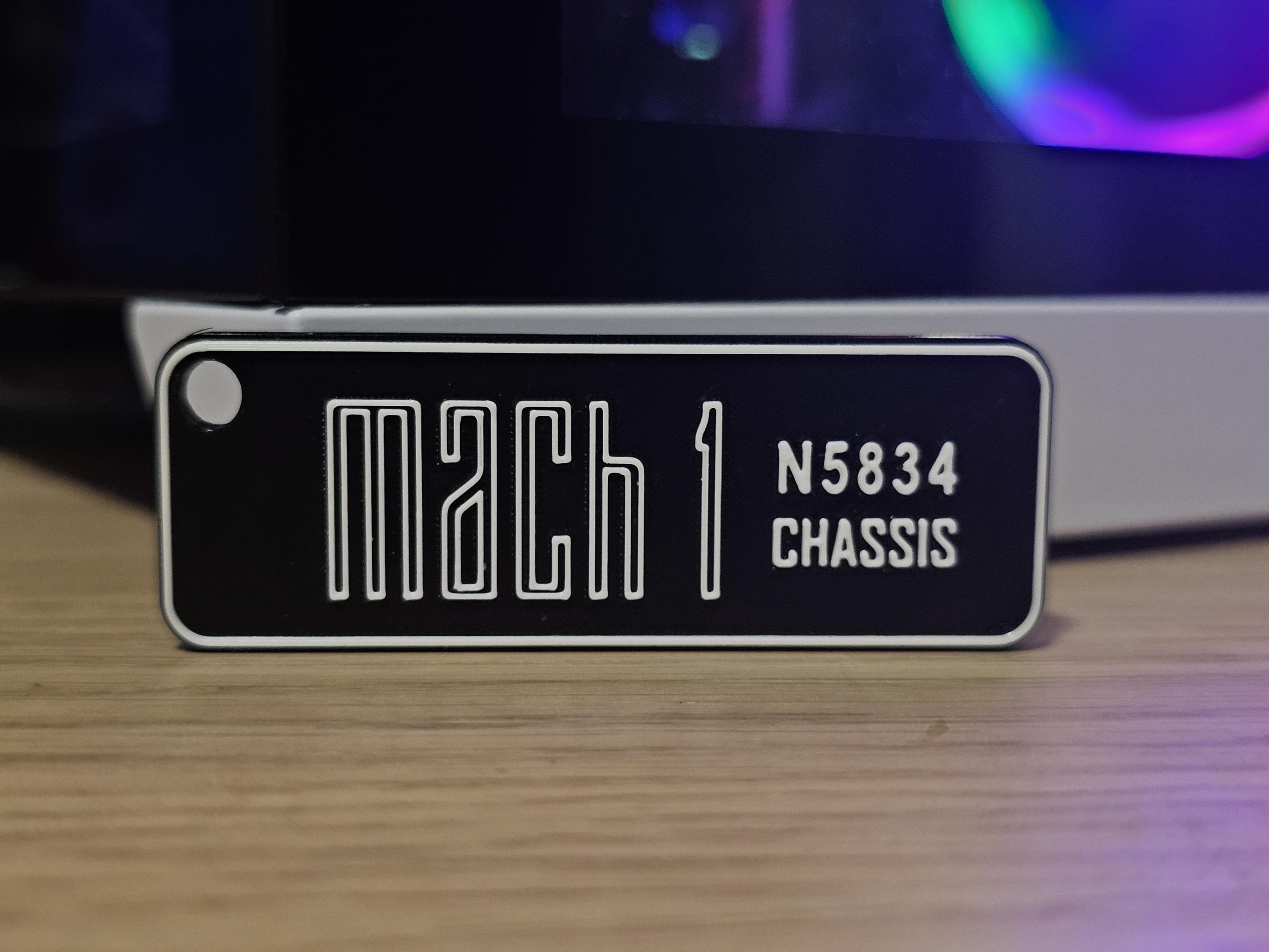 MACH 1 Custom Badge Key Chain 3d Printed - Etsy