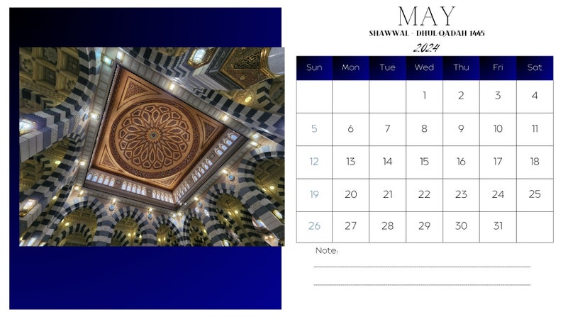 Islamic Calendar 2024 - Etsy
