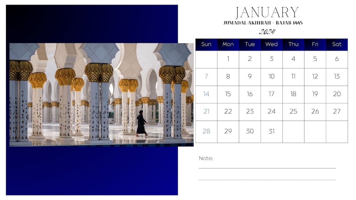 Islamic Calendar 2024 - Etsy