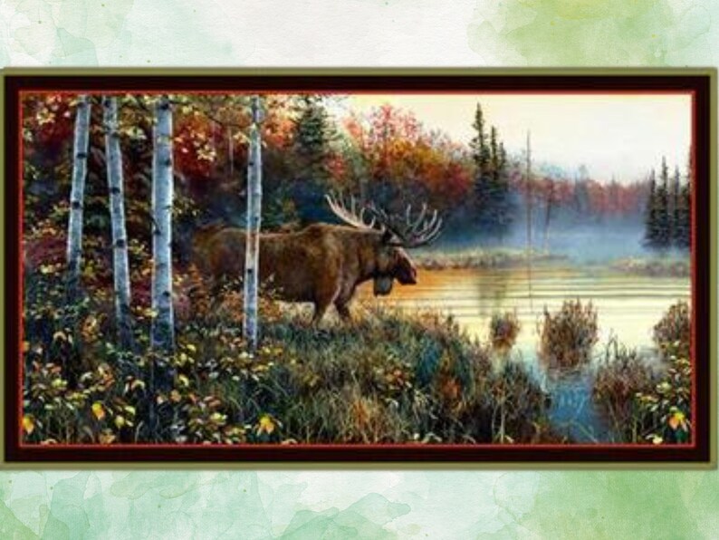 Moose Country Panel QT Fabrics 1649-27746-A Digital Printed Cotton ...