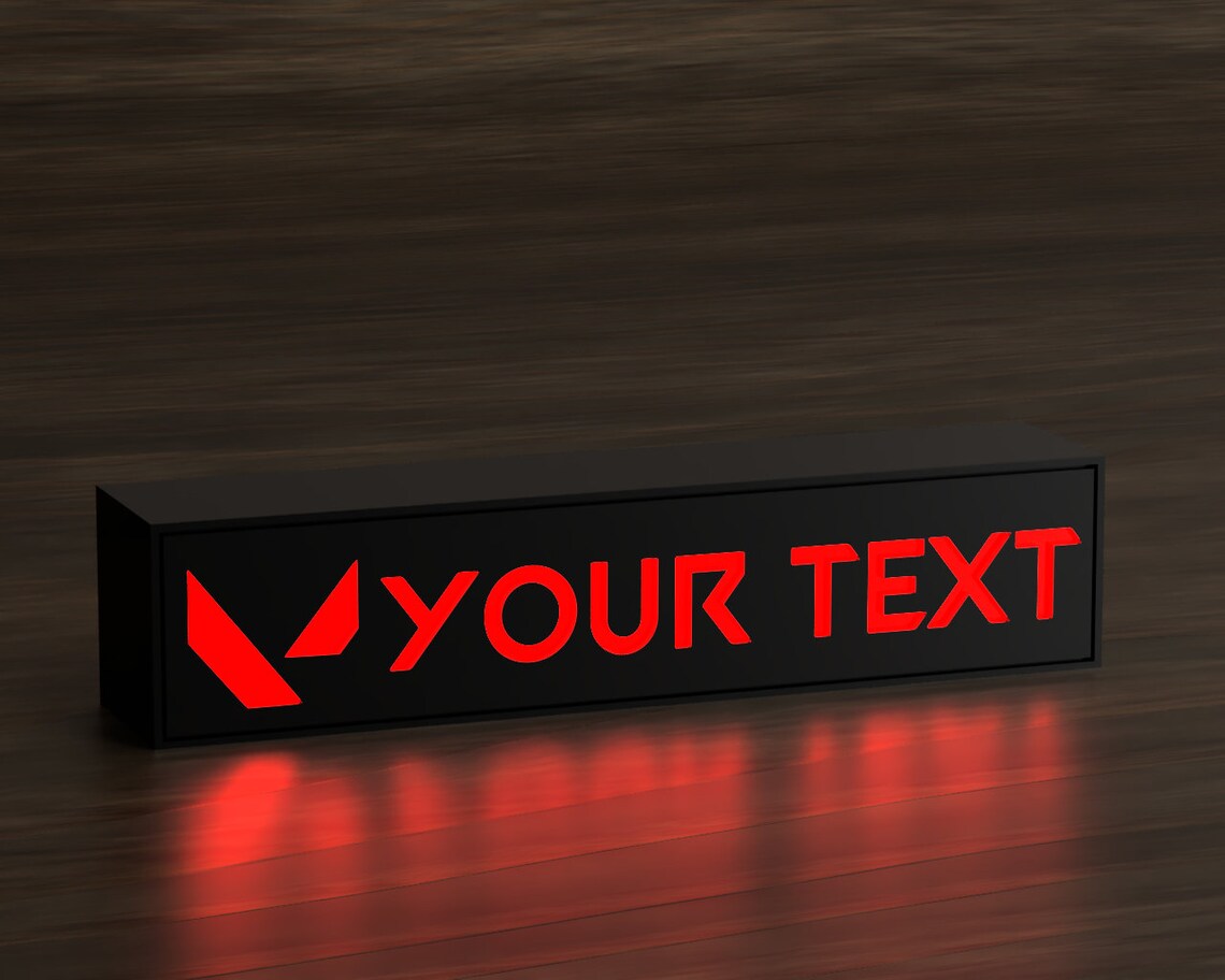 Valorant Personalized Desk Name Plate LED RGB - Etsy