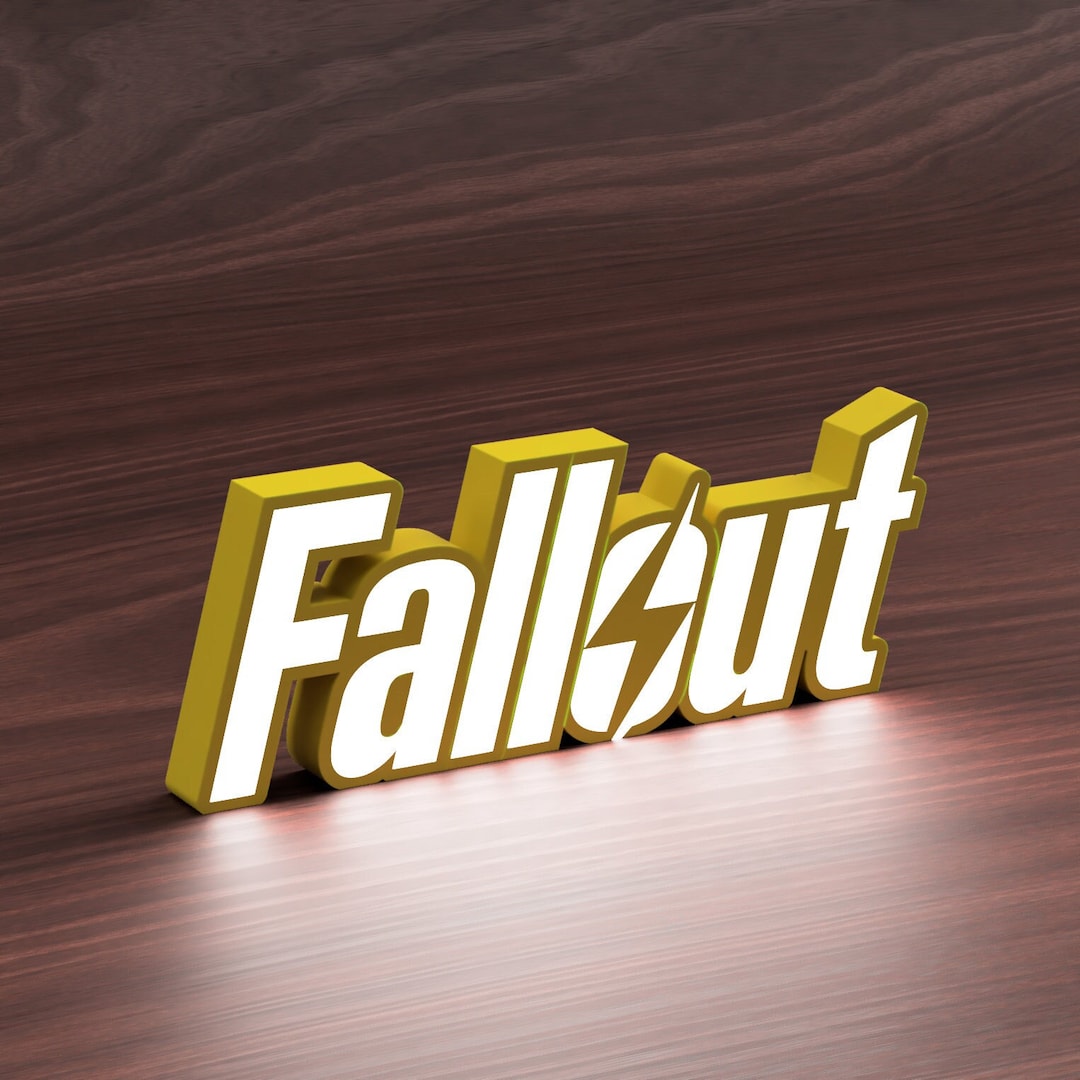 Fallout Personalized Desk Name Plate, Fallout Props, Night Light ...
