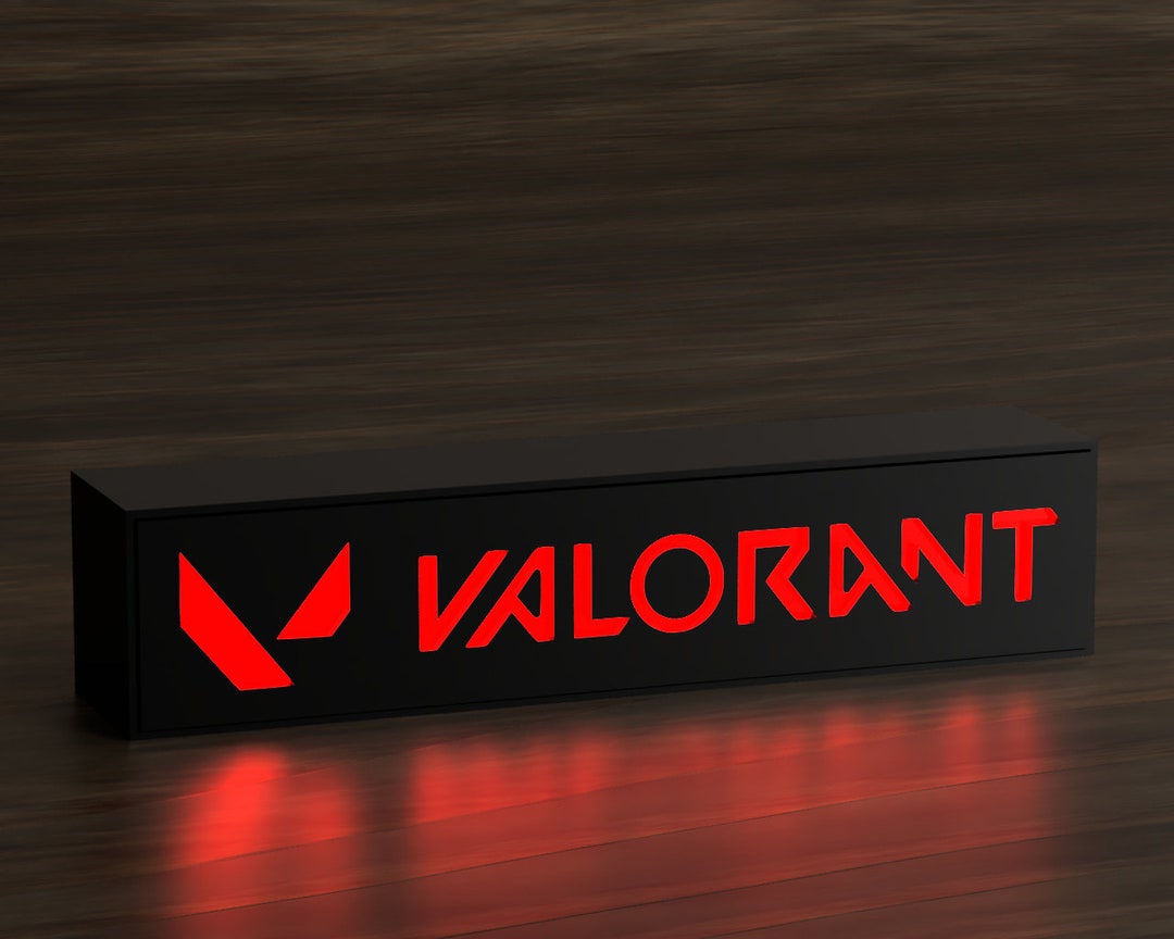 RGB LED Desk Name Plate Valorant Theme Personalized Sign - Etsy