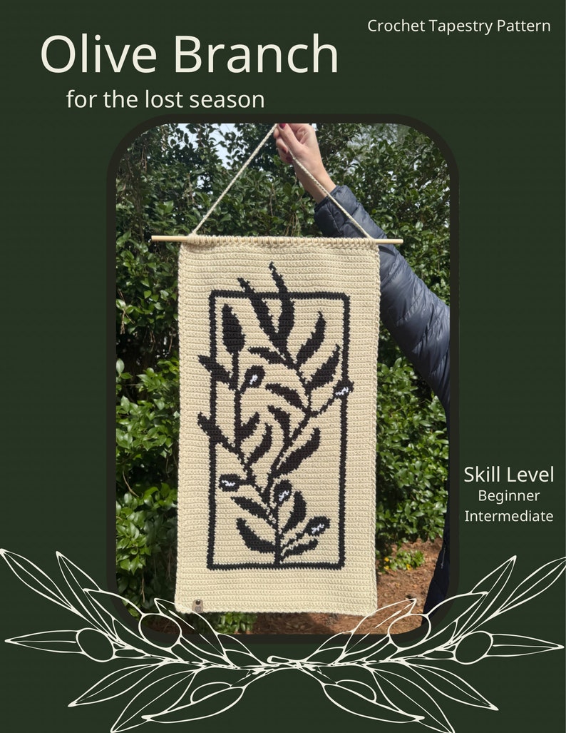 Olive Branch Crochet Tapestry Pattern / Free Palestine / for Palestine ...