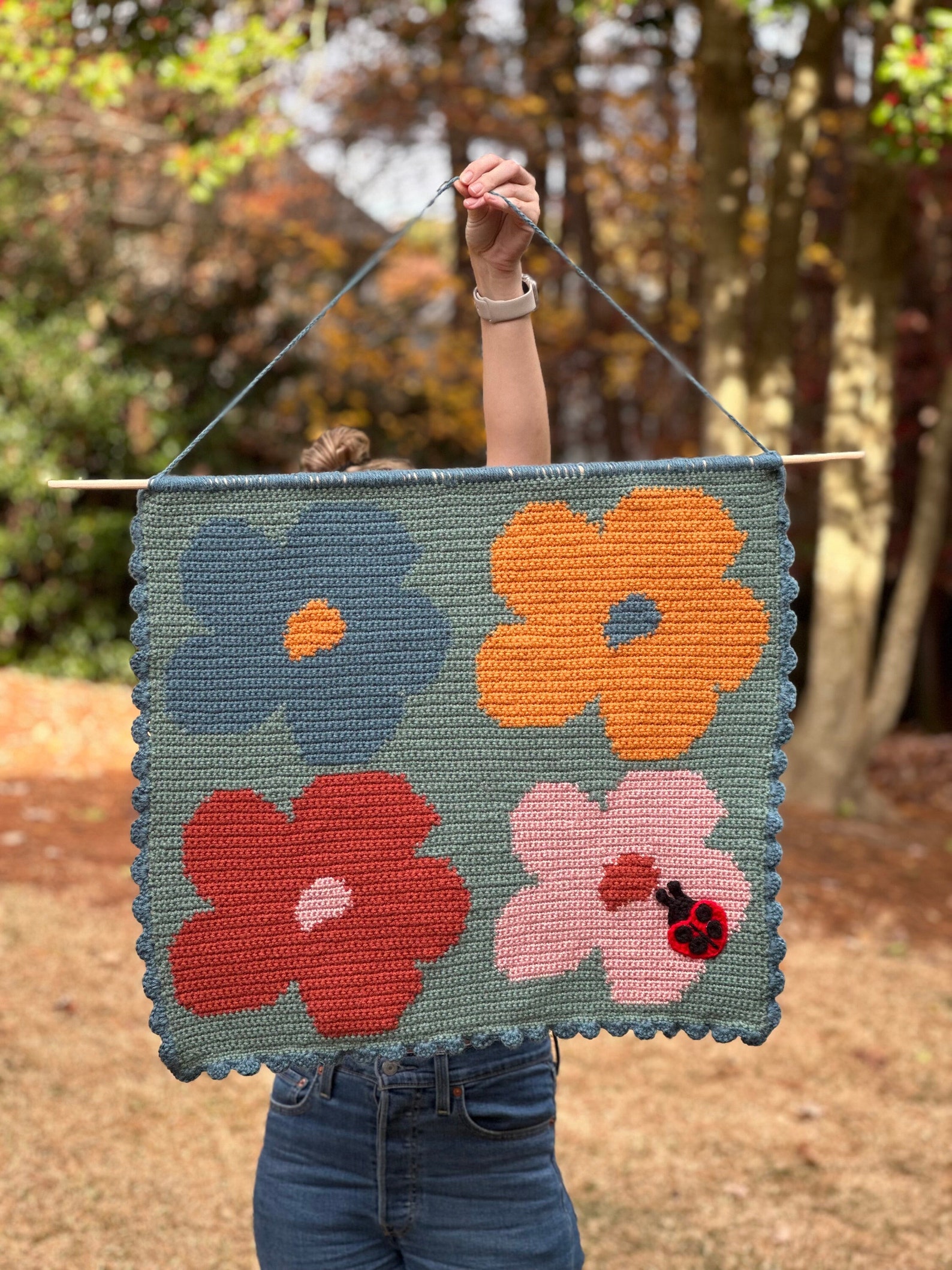 Flower Power Crochet Tapestry Pattern: Wall Hanging (digital Pattern ...