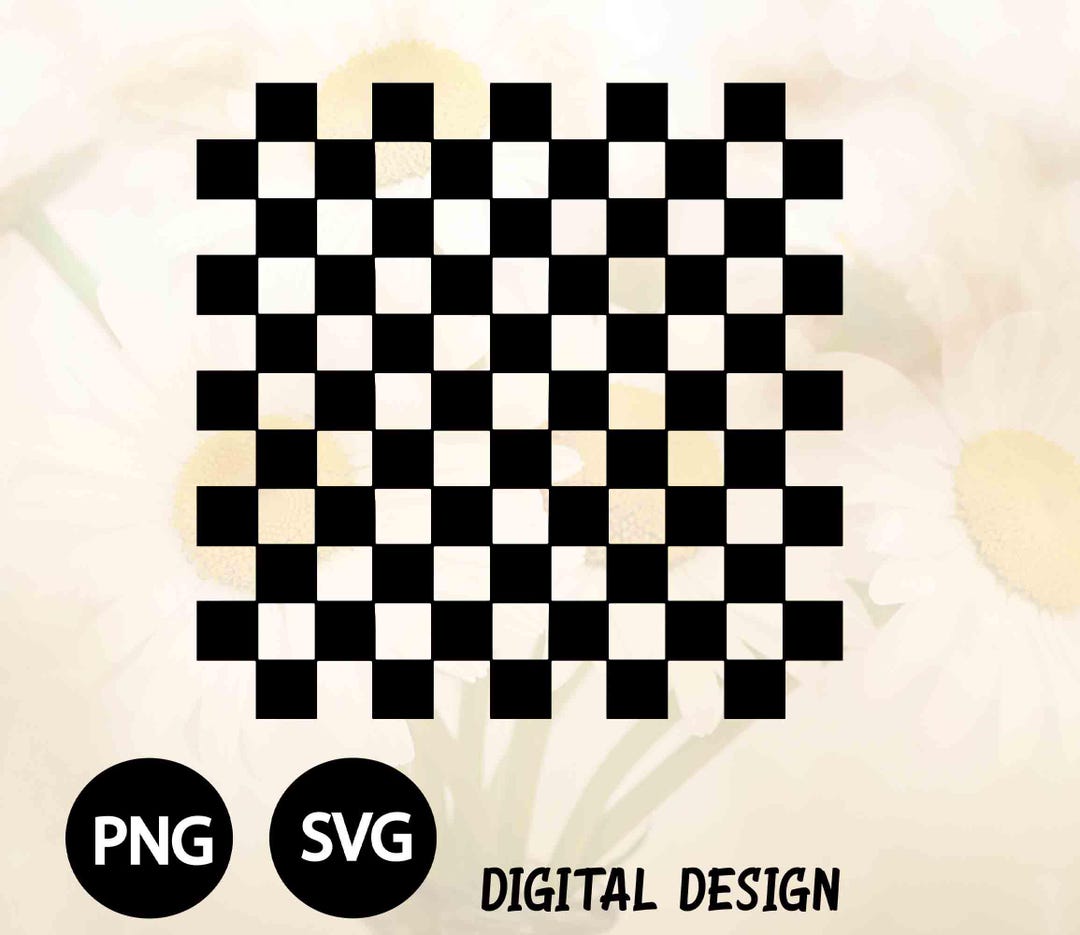 Checkered Pattern SVG Clipart, Checkerboard Pattern Png Digital ...